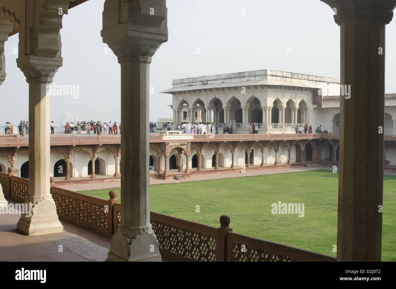 View of Takht-e-Jahangir - the throne of Jahangir. Red Fort Complex ...