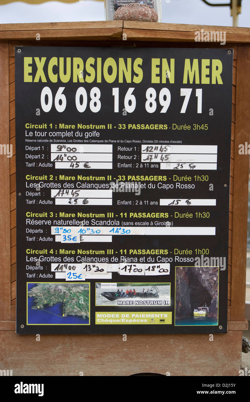 Excursions sign hi-res stock photography and images - Alamy