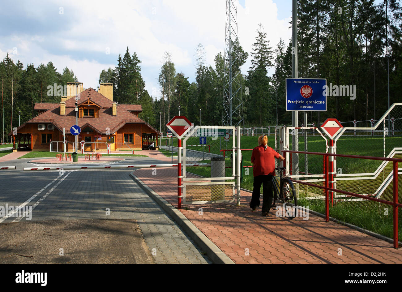 Bialowieza, Poland, sleepy border crossing to Belarus Stock Photo - Alamy