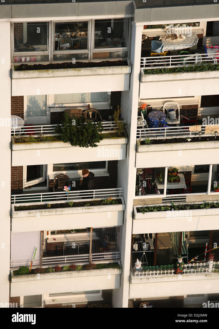 Bremen, Germany, which was built in the 70's tower block Tenever Stock ...