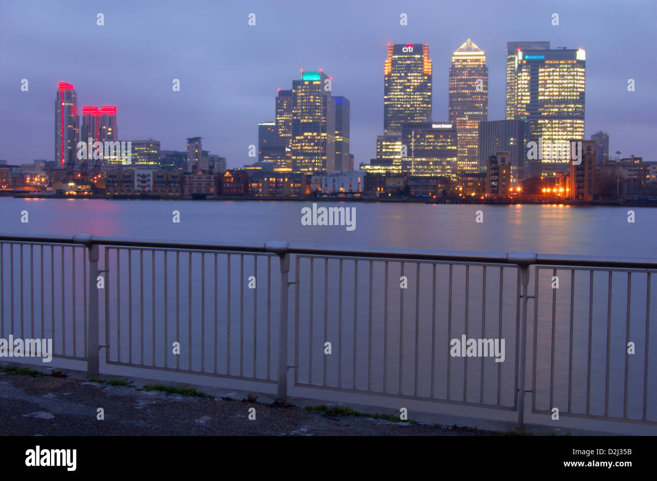 Docklands skyline from Greenwich in London, England Stock Photo - Alamy