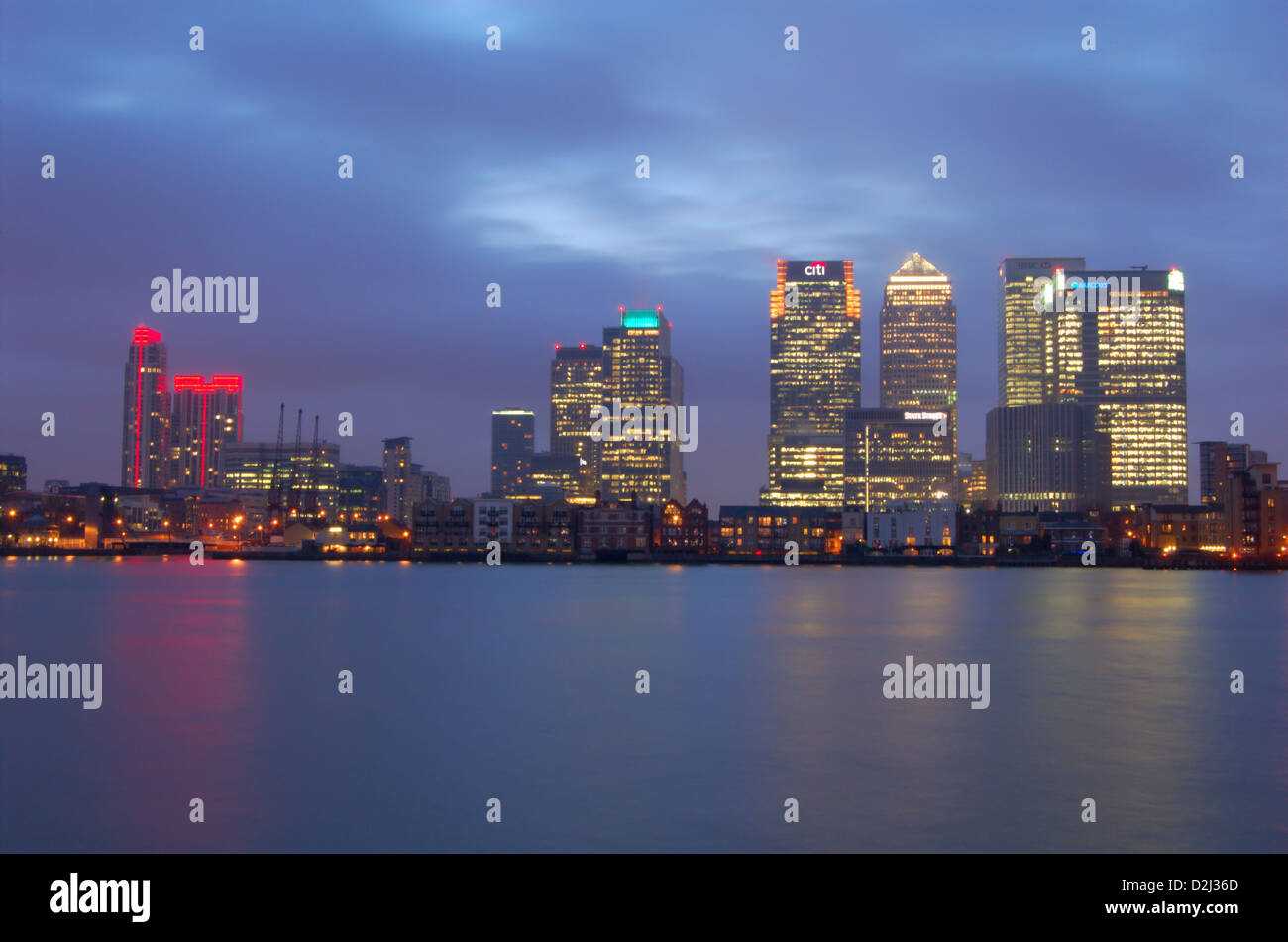 Docklands skyline from Greenwich in London, England Stock Photo - Alamy