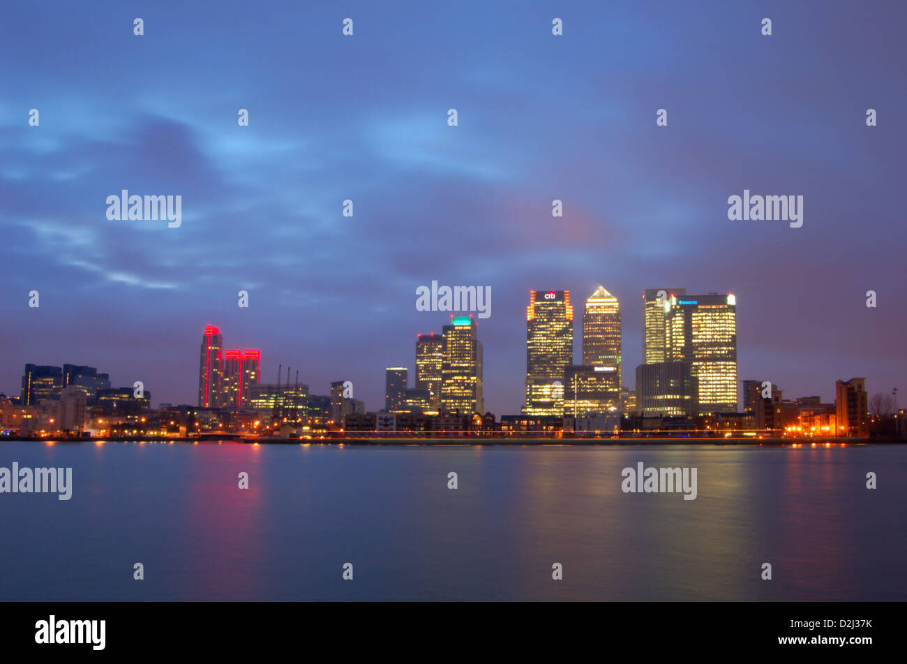 Docklands skyline from Greenwich in London, England Stock Photo - Alamy