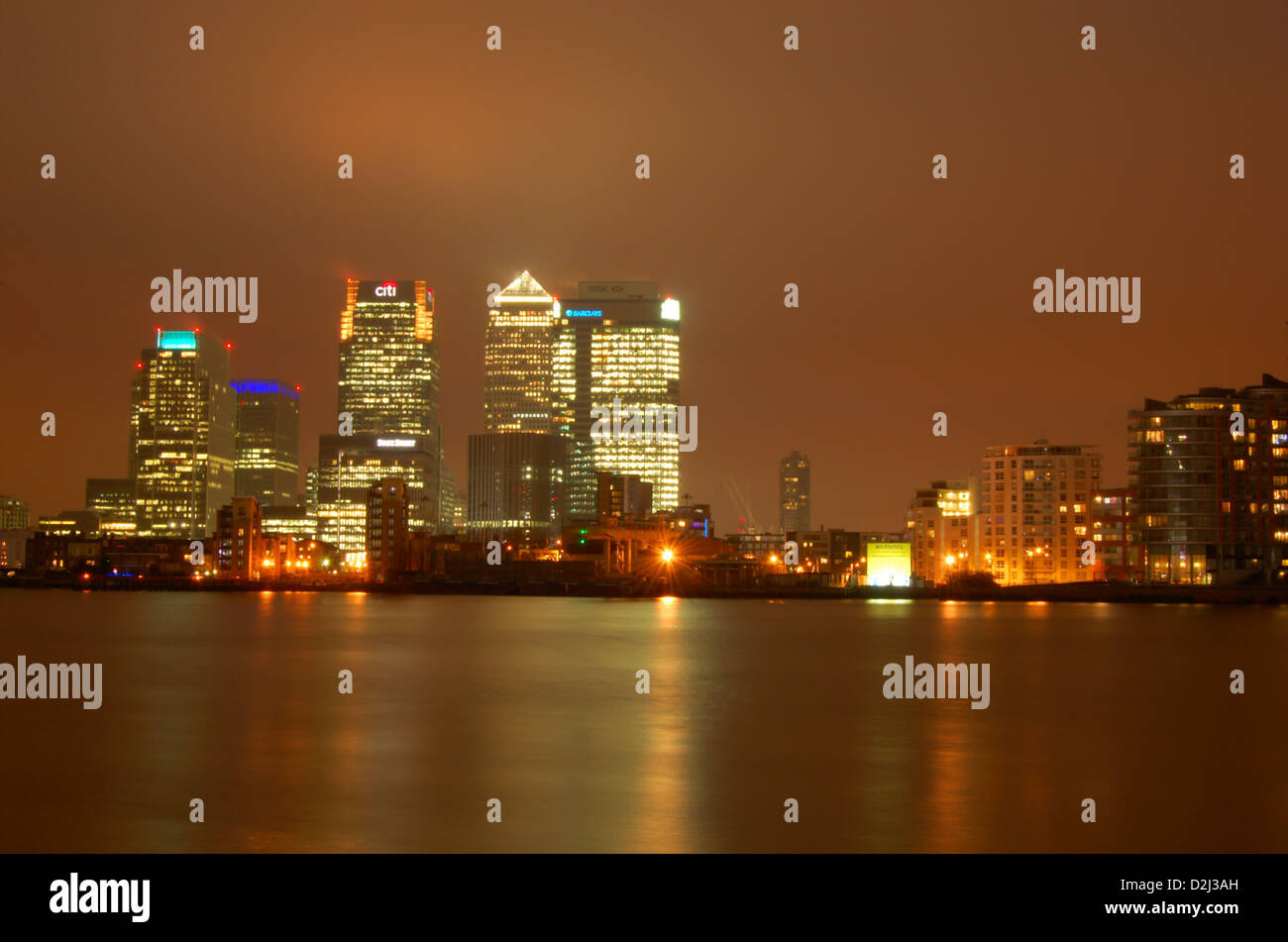 Docklands skyline from Greenwich in London, England Stock Photo - Alamy