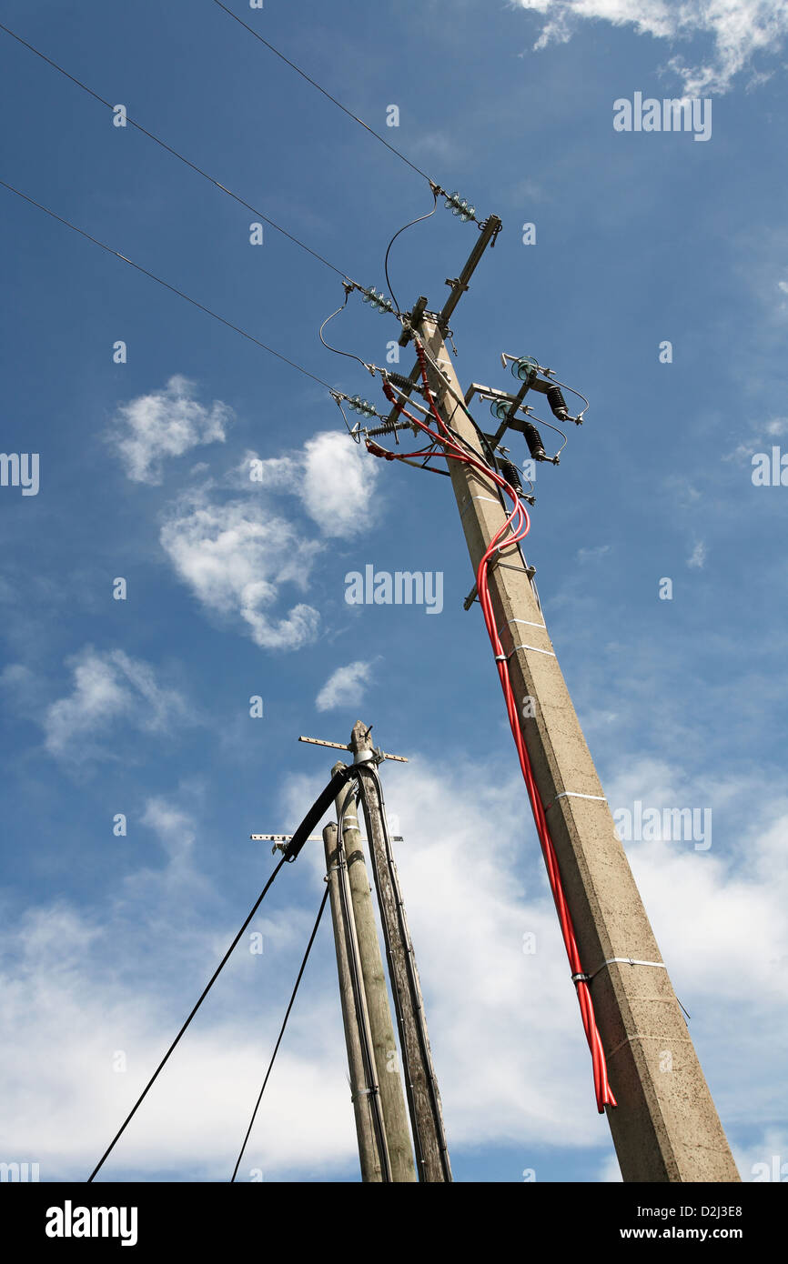 Spicheren, France, transformers on the power pole Stock Photo - Alamy