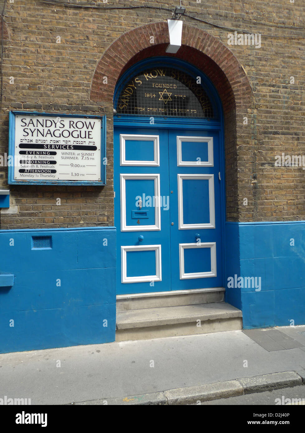 Sandy's Row Synagogue, , London, England - June 2012 Stock Photo - Alamy