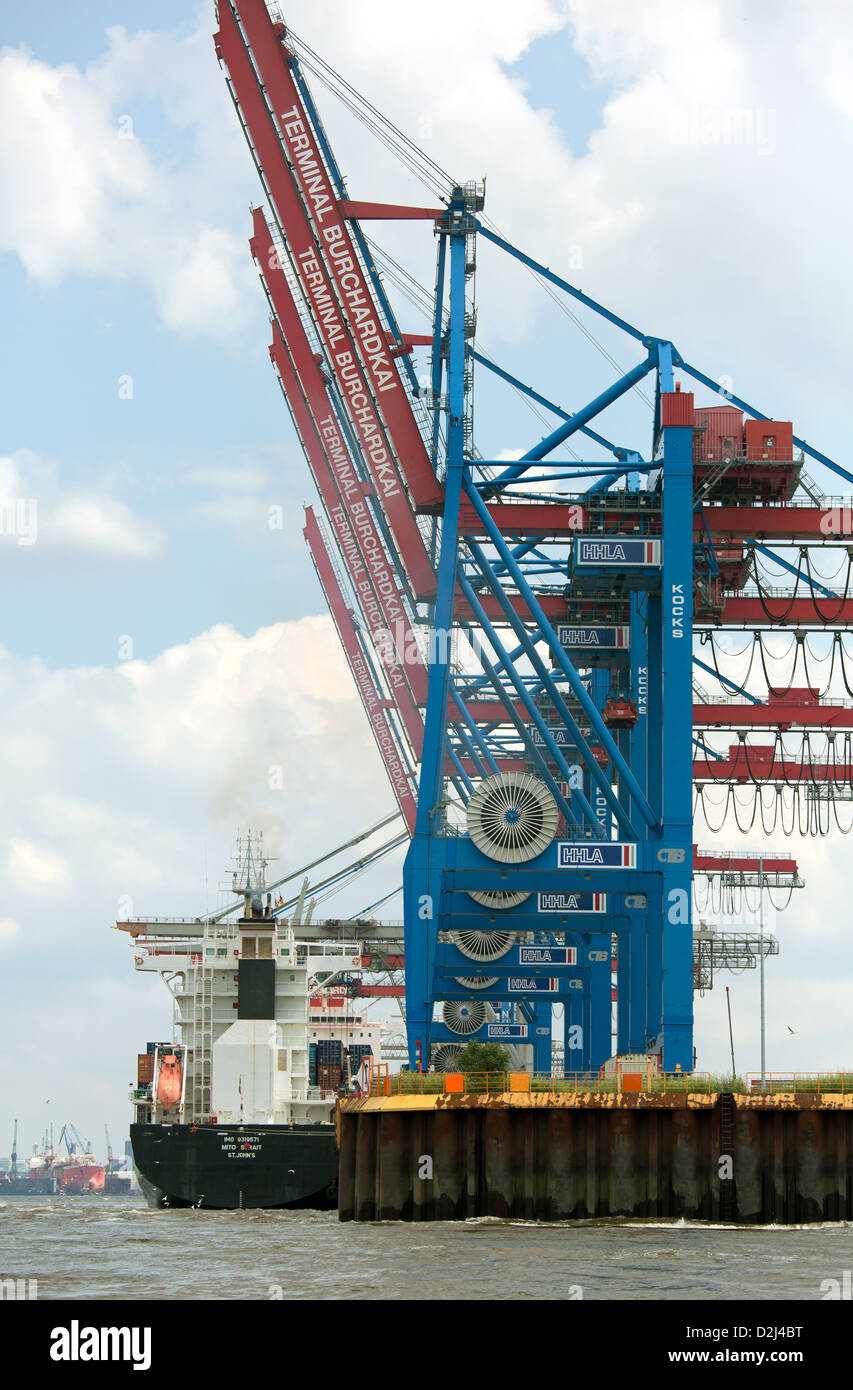 Hamburg, Germany, Container Terminal Burchardkai Stock Photo - Alamy