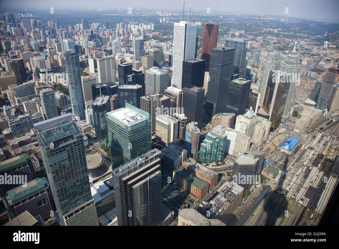 Panoramic view of the city, skyscrapers and other buildings from the CN ...