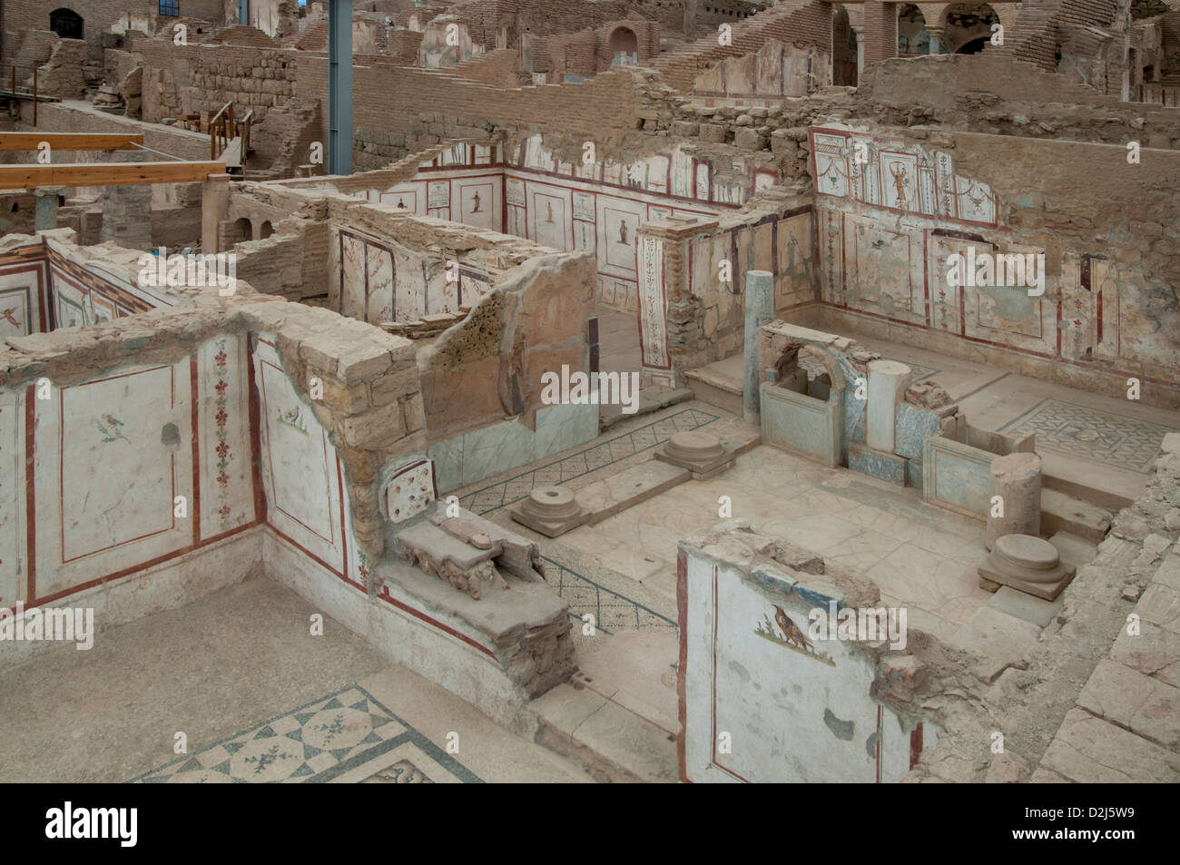 The 'terrace houses' at Ephesus, showing how the wealthy lived during ...