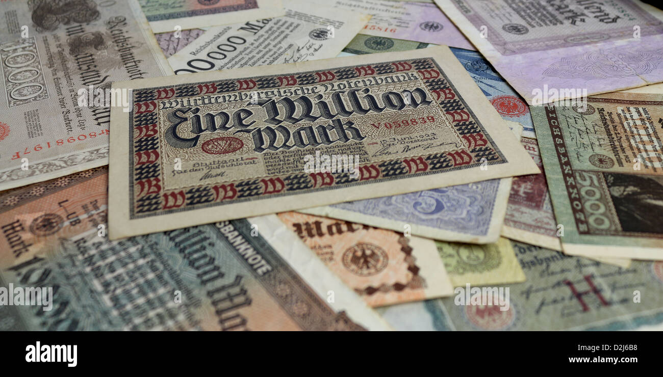 Several million Reichsmark, a now obsolete legacy currency used between ...