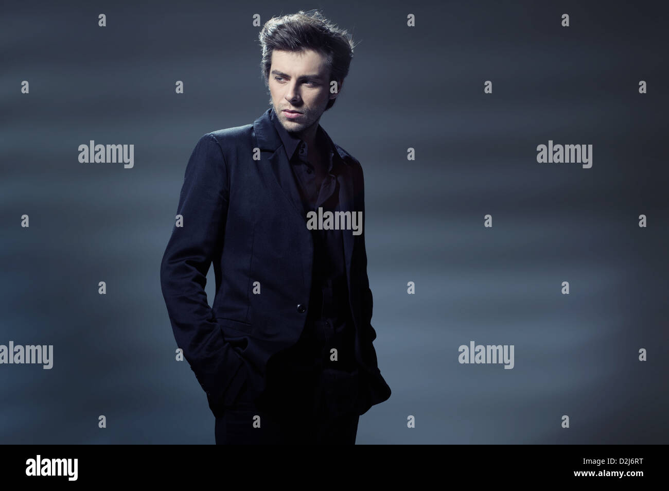 Proud bus handsome business owner poses Stock Photo - Alamy