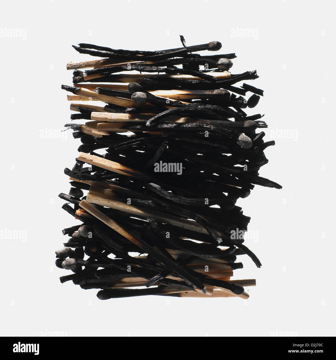 Burned matches in a pile Stock Photo - Alamy