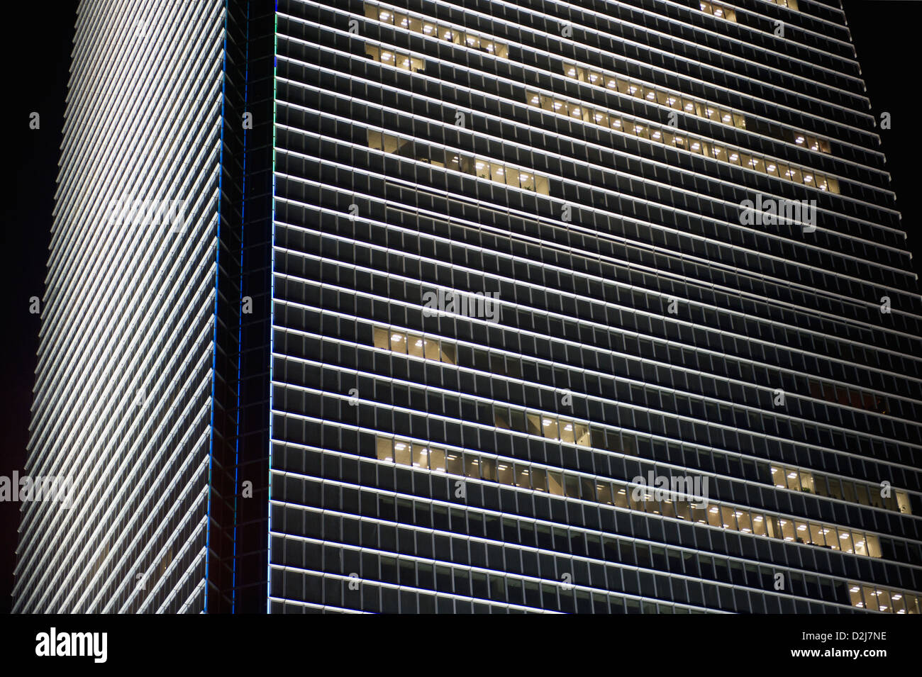 High Rise Building at Night Stock Photo - Alamy