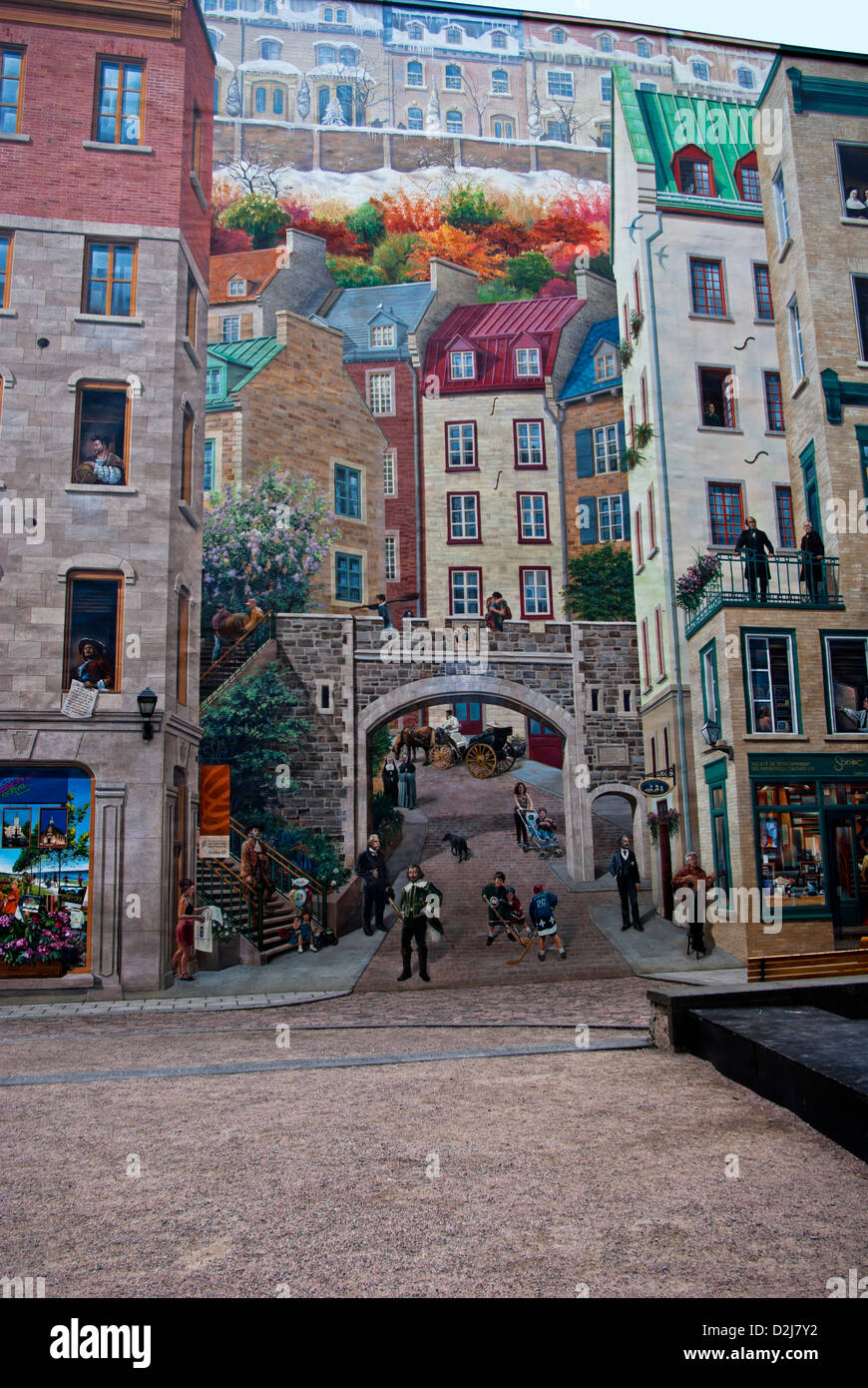 Quebec mural place royale hi-res stock photography and images - Alamy