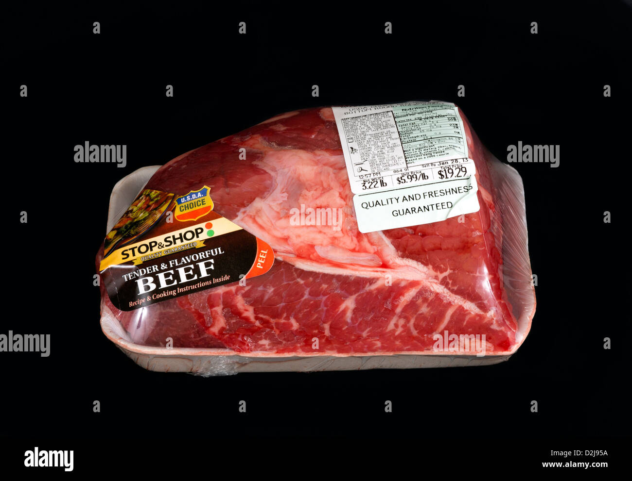 A roast beef wrapped in store wrapping Stock Photo - Alamy