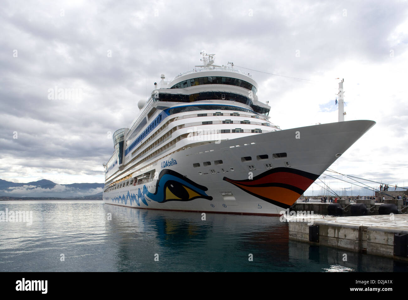 Corsica; Ajaccio harbor - cruise ship Stock Photo - Alamy