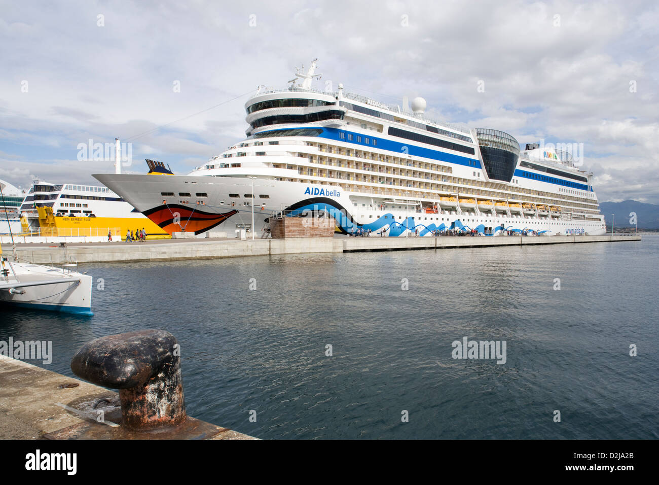 Corsica; Ajaccio harbor - cruise ship Stock Photo - Alamy