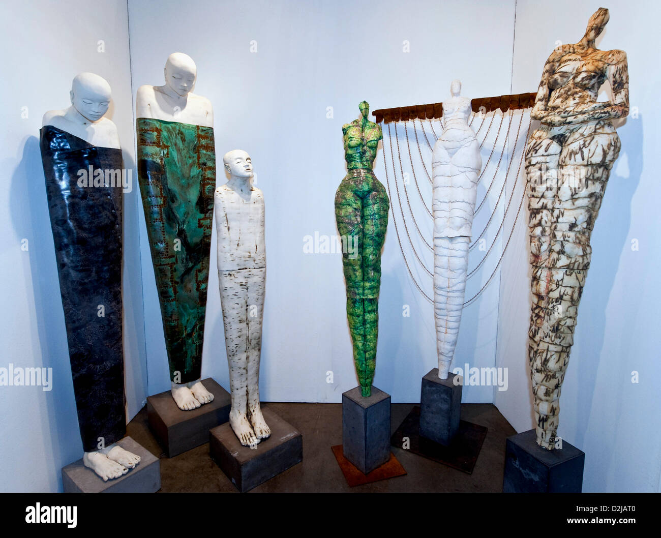 Los Angeles, CA, USA. 25th January 2013. Works by Tyler Burton are ...