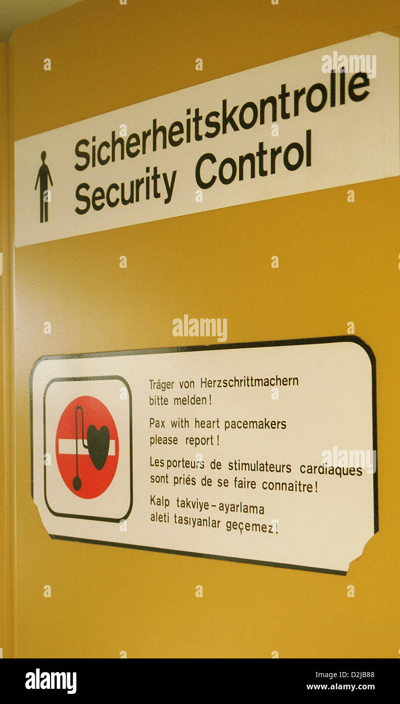 Berlin, Germany, sign safety control Stock Photo - Alamy