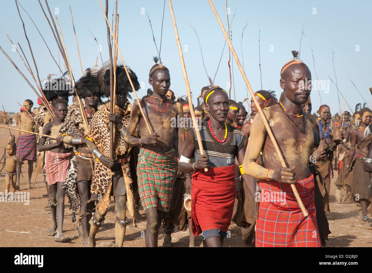 Dassenech tribe together, performing in Dimi Ceremony Stock Photo - Alamy