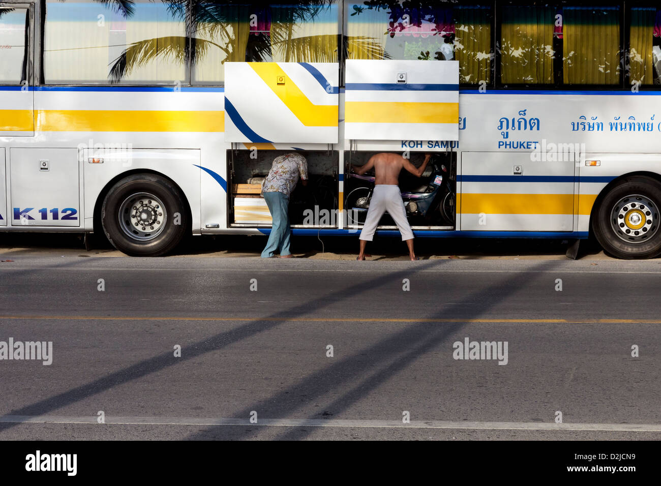 Tour bus operators, Phuket Stock Photo - Alamy