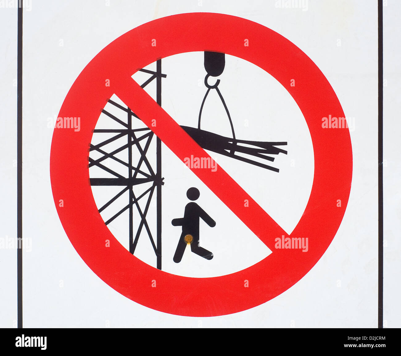 Genoa, Italy, prohibition signs walk under suspended loads prohibited ...