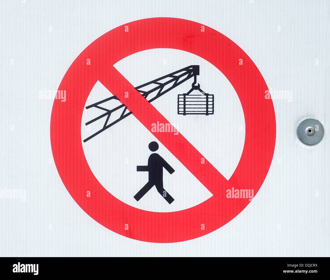 Genoa, Italy, prohibition signs walk under suspended loads prohibited ...