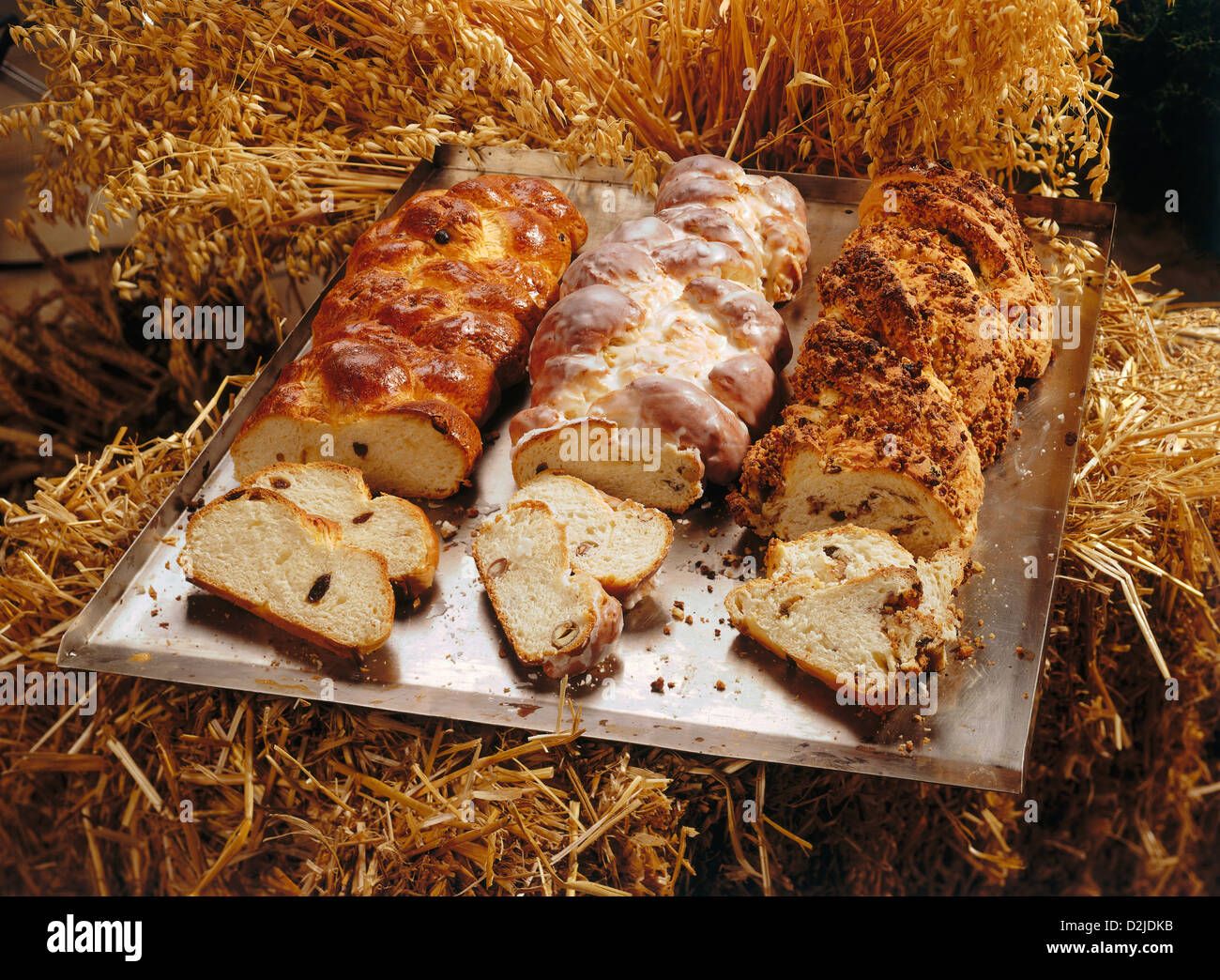 Berlin, Germany, sliced on a plate on straw plaits Stock Photo - Alamy