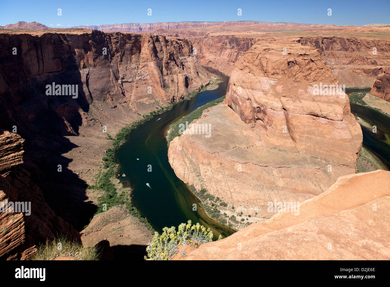 Rocks, river and boats in Glen Canyon, Utah, USA Stock Photo - Alamy