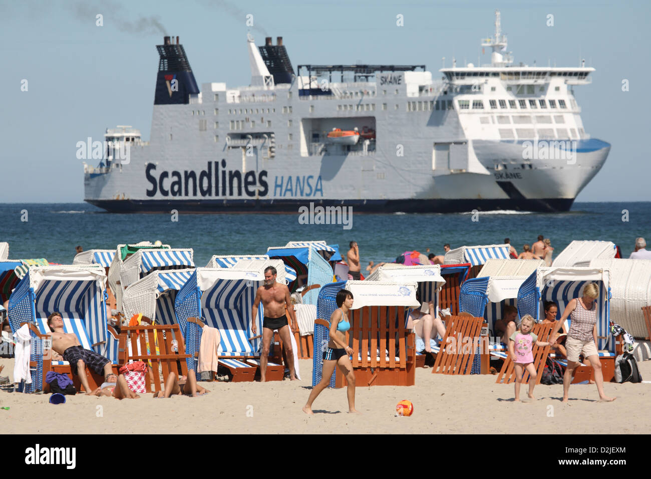 Rostock-Warnemuende, Germany, a Scandlines ferry Stock Photo - Alamy