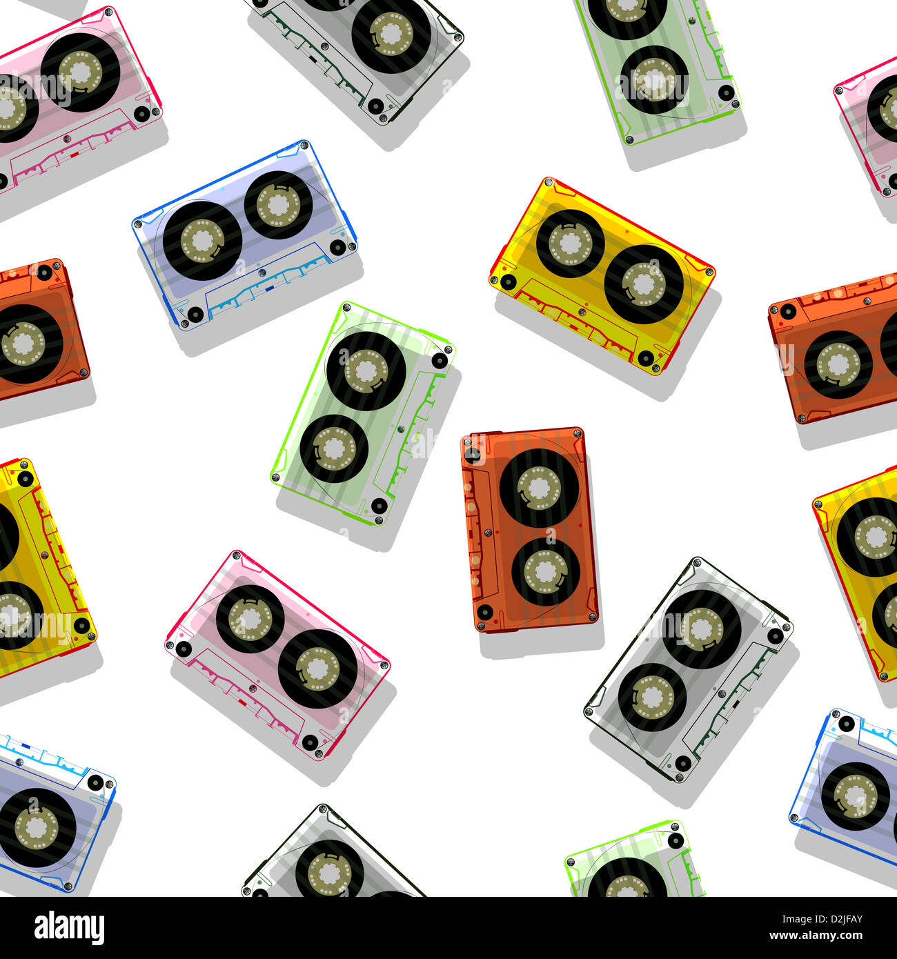 audio tapes shadowed pattern, abstract seamless texture; vector art ...