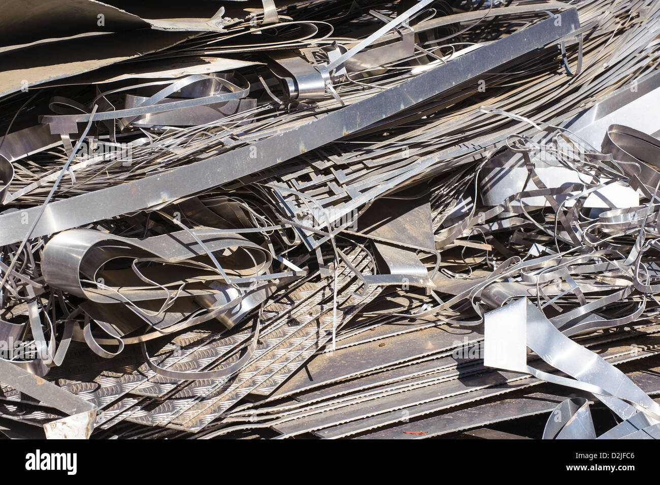 Scrap aluminum at scrap yard Stock Photo - Alamy