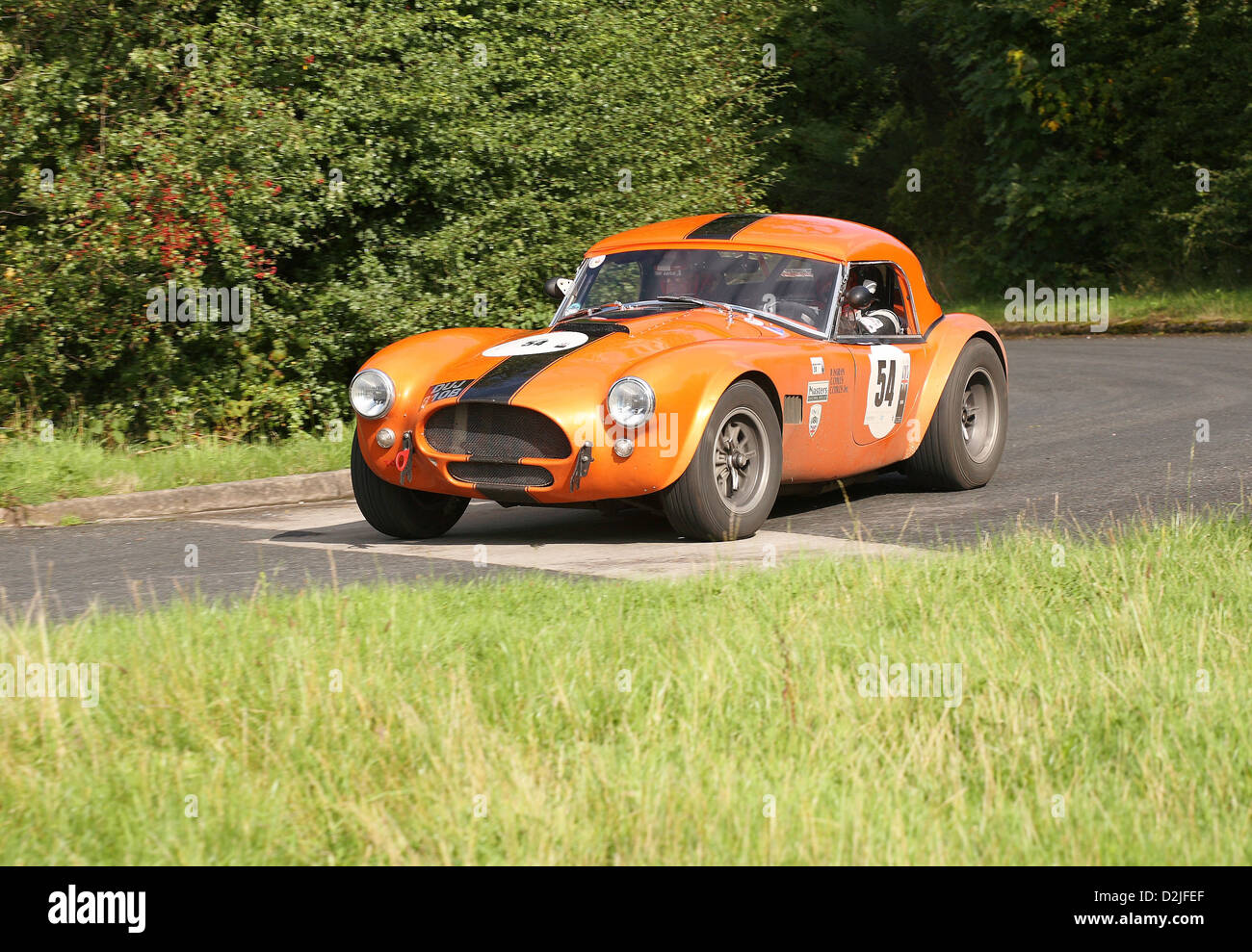 Classic rally cars on stage during the Rally Britannia - AC Cobra ...