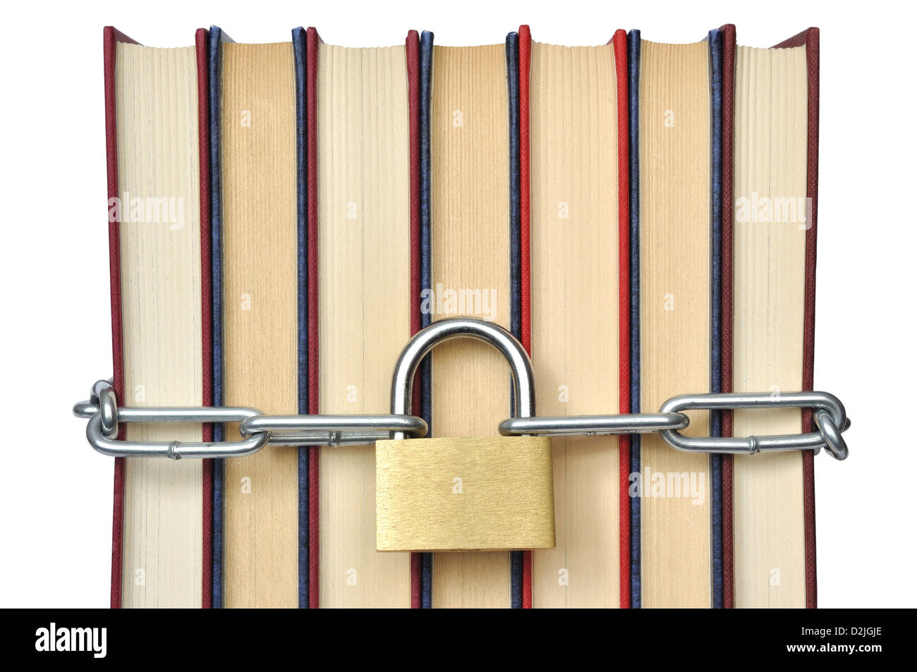 Books and Padlock Stock Photo - Alamy