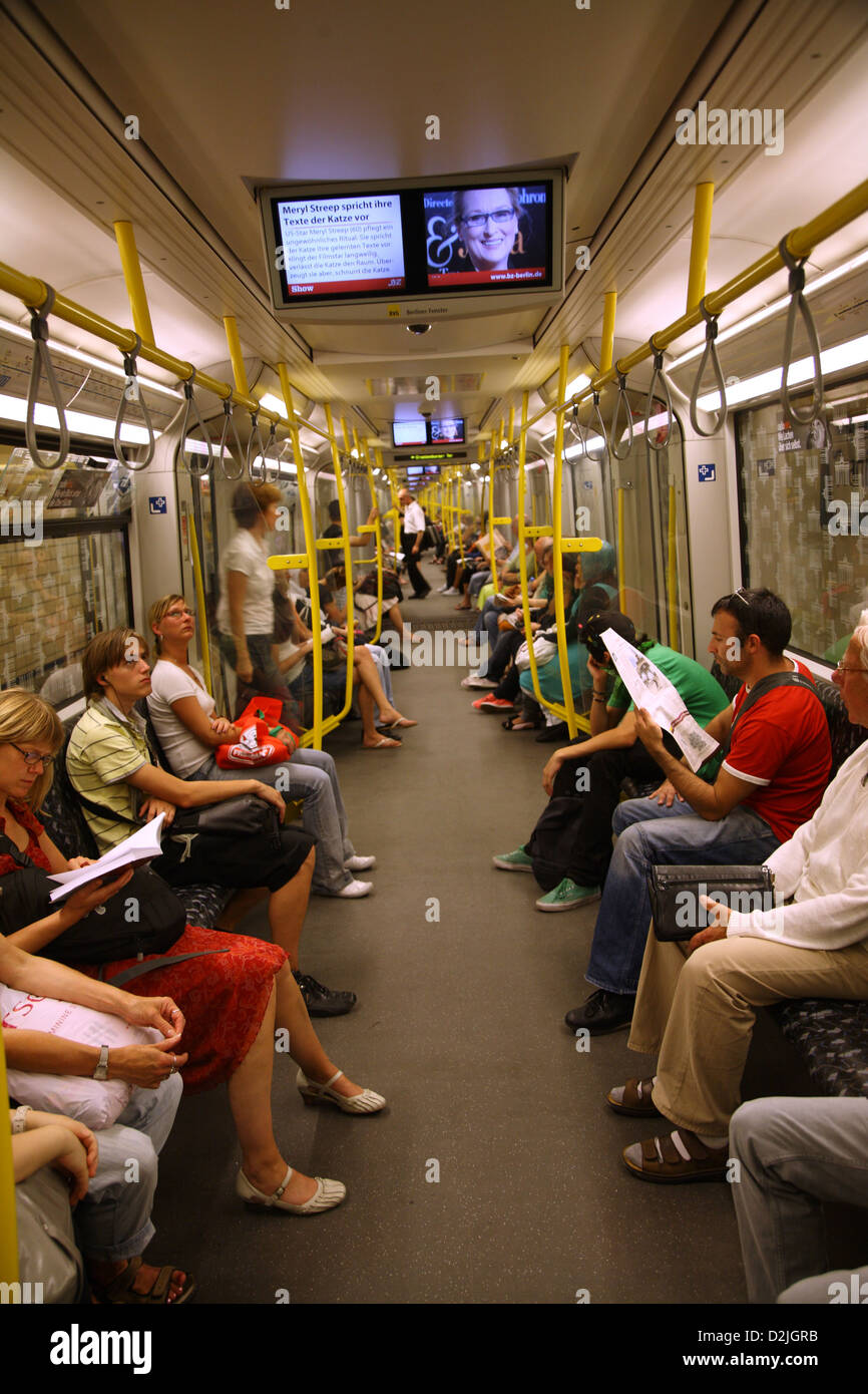 Berlin, Germany, Passengers in the subway Stock Photo - Alamy