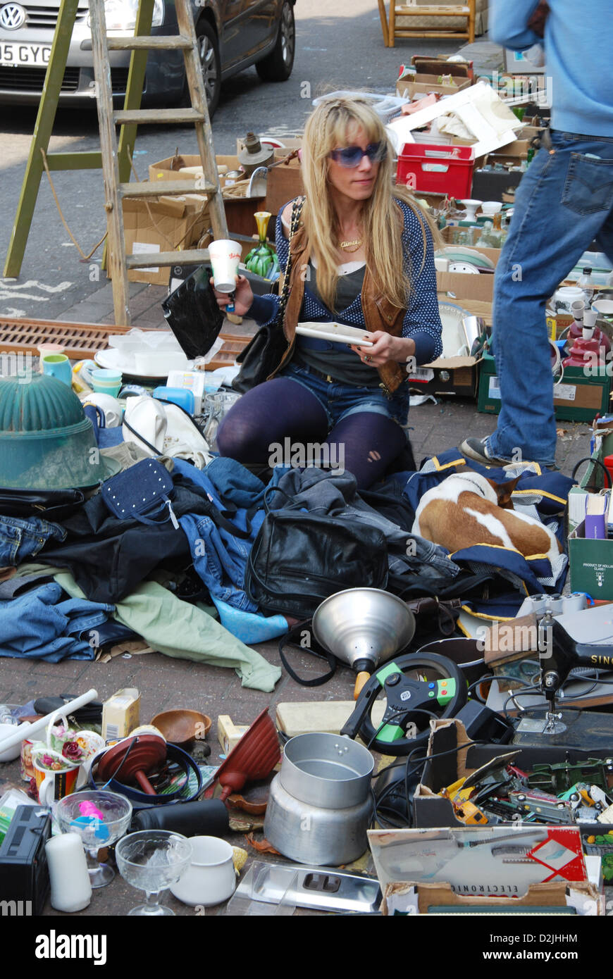 boot sale Golborne Road, North Kensington near Portobello Road market ...