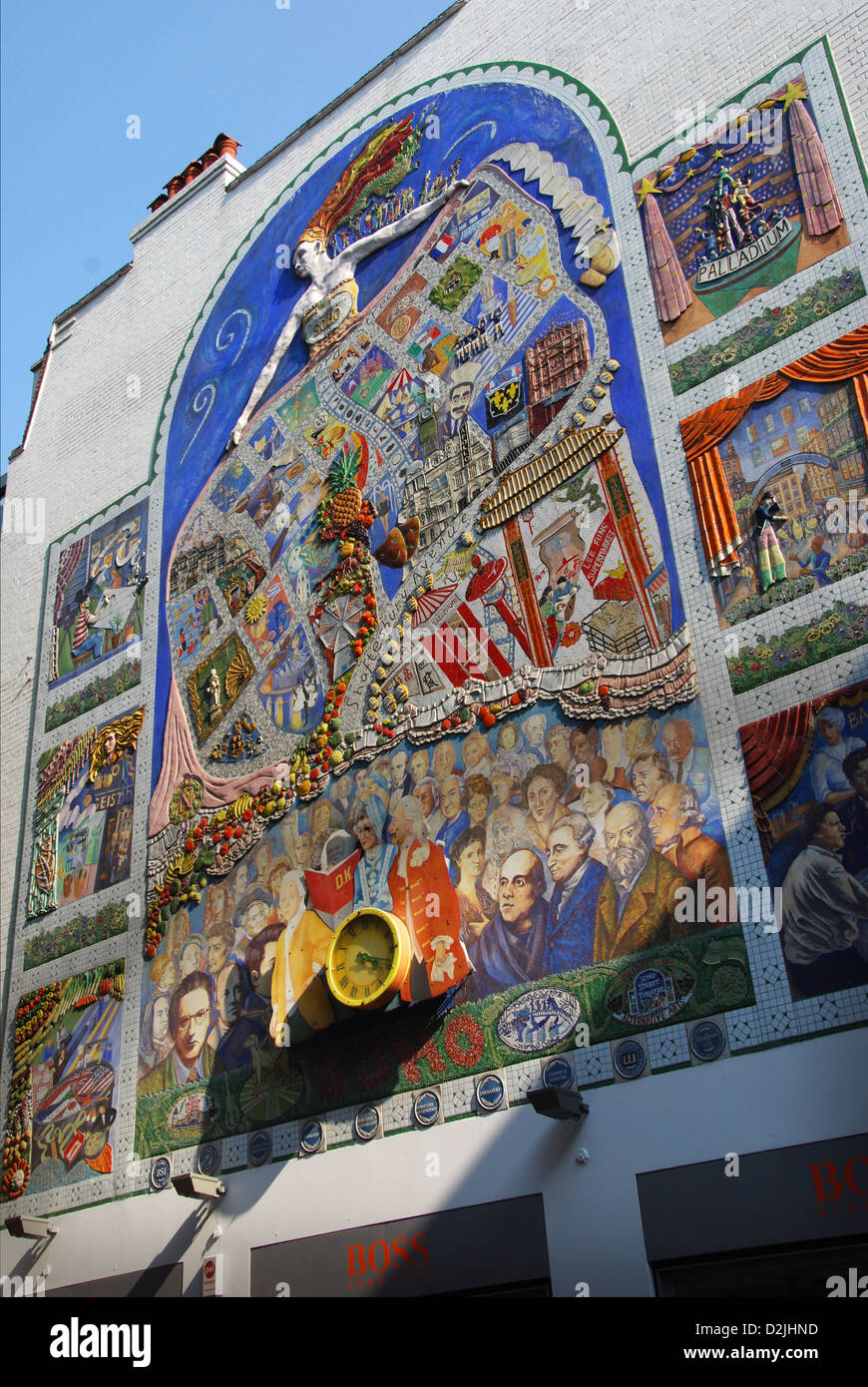 The Spirit of Soho, mural in Broadwick Street, close to Carnaby Sreet ...