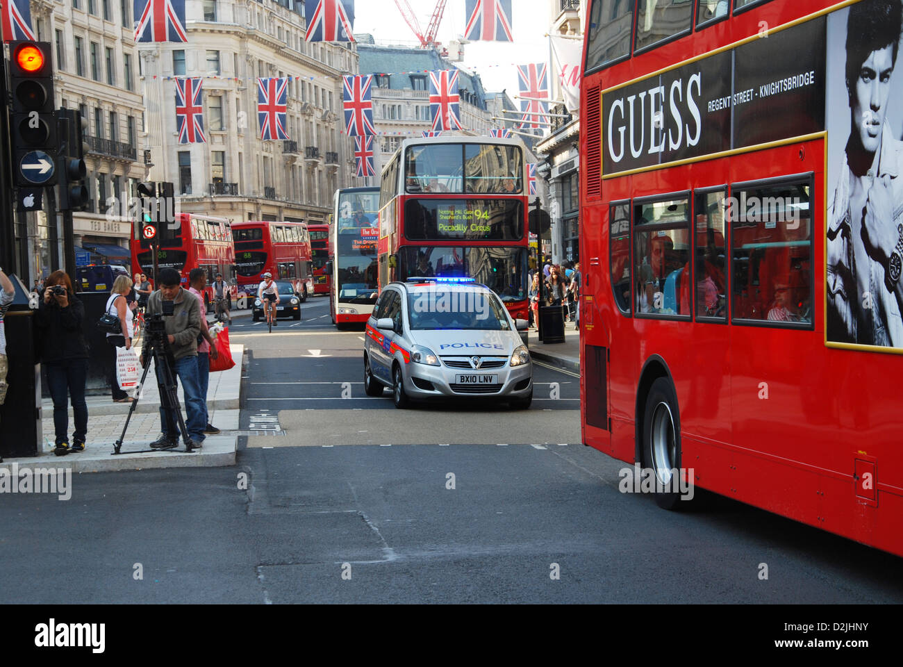 Modern british police car hi-res stock photography and images - Alamy