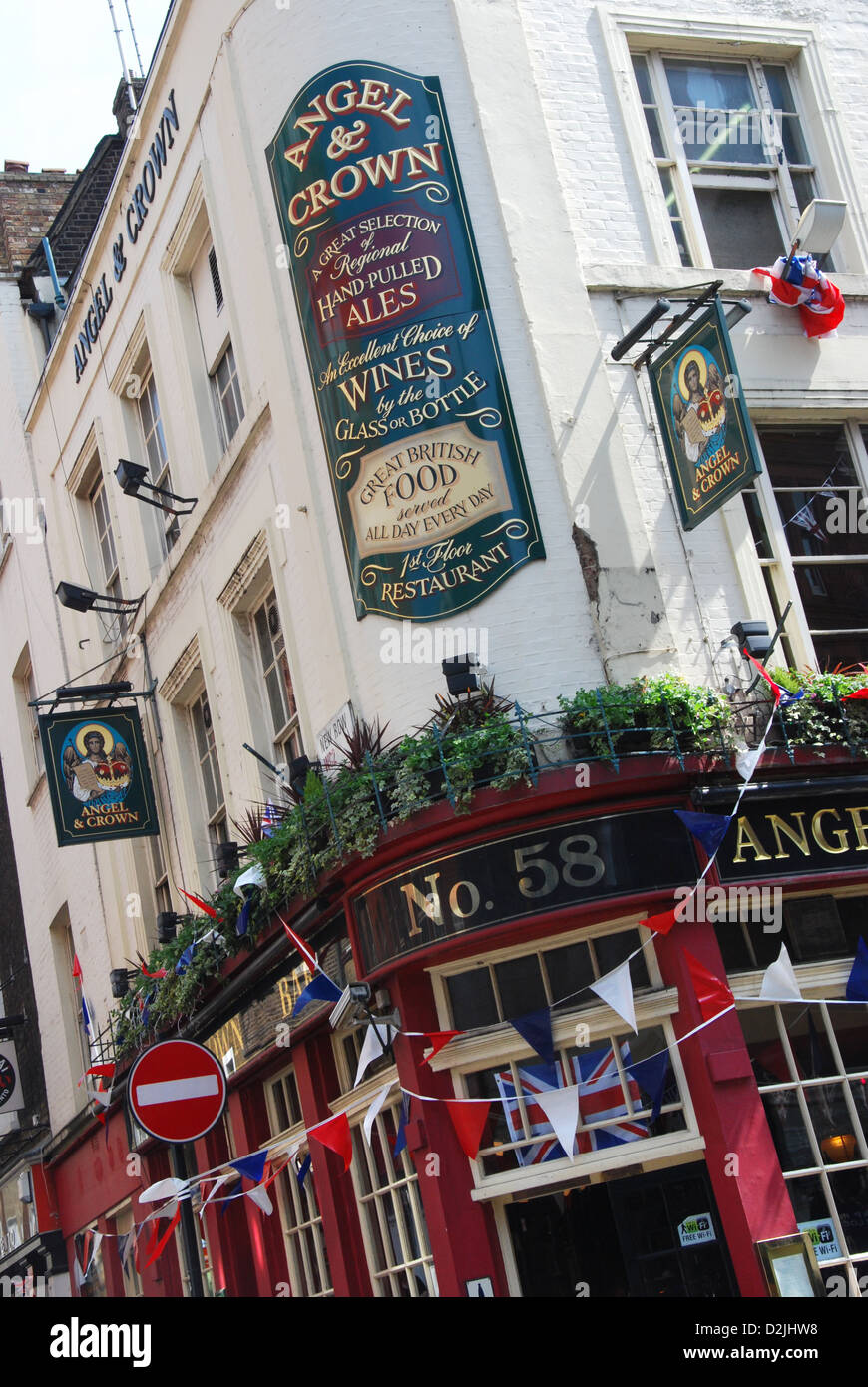 Angel & Crown pub, Covent Garden, London United Kingdom Stock Photo - Alamy