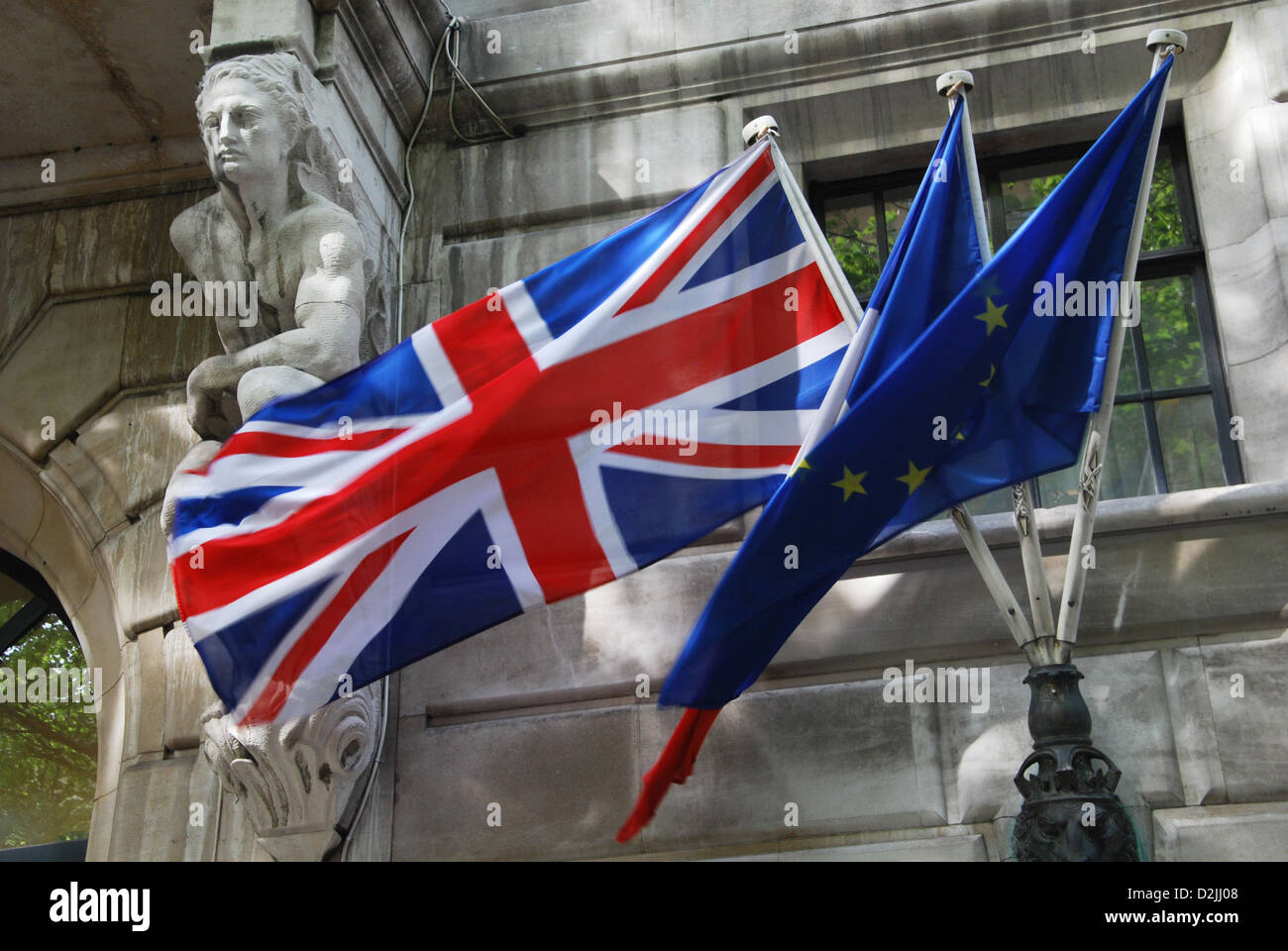 Blue sky building england flag government uk union jack hi-res stock ...