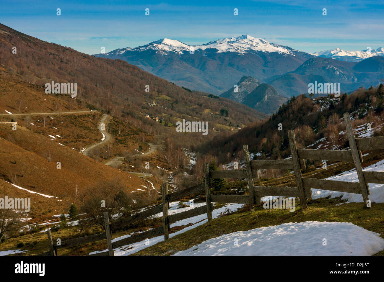 Ariege, French Pyrenees with snowy mountains Stock Photo - Alamy