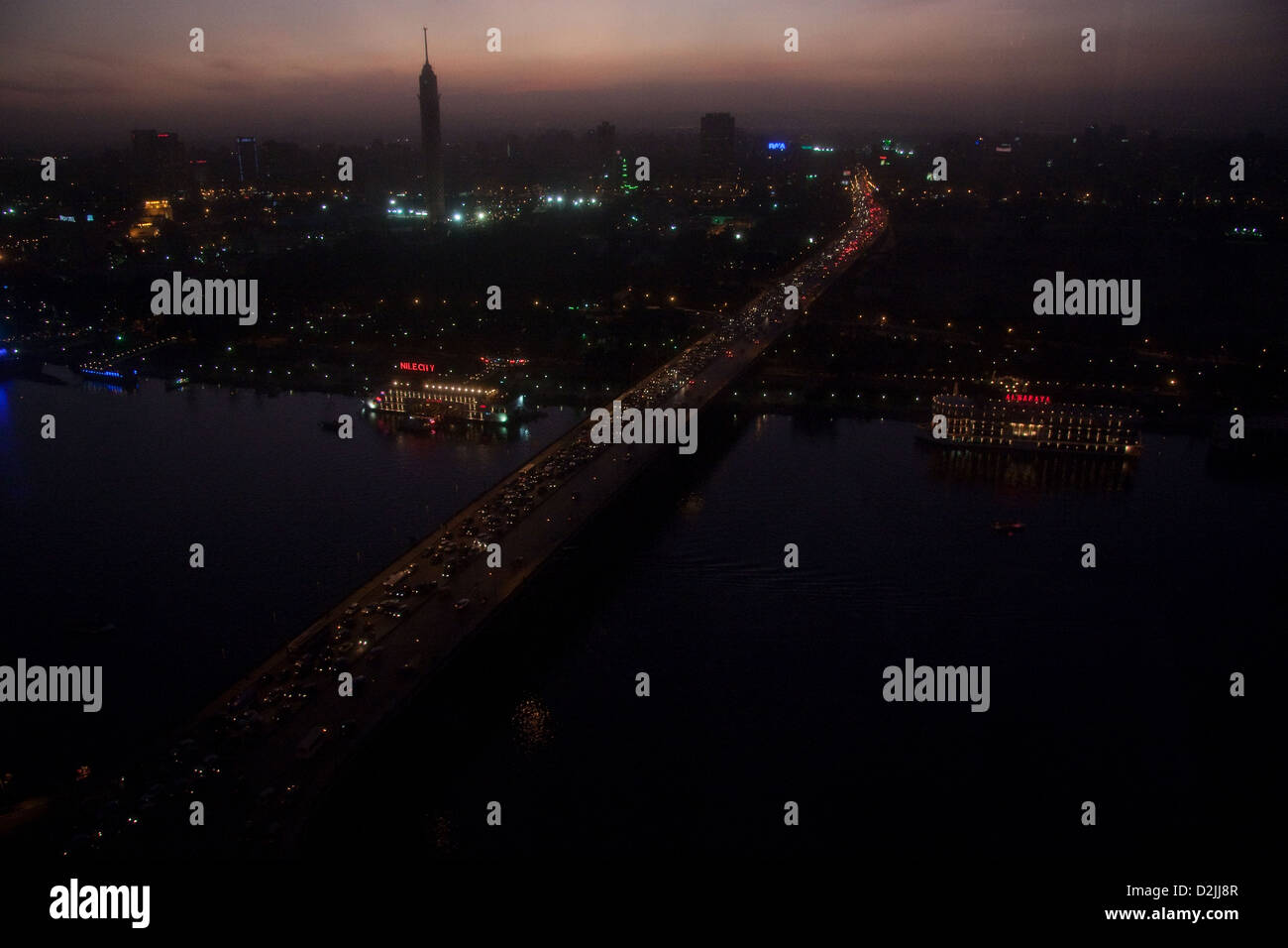 Cairo, Egypt, Cityscape at night Stock Photo - Alamy