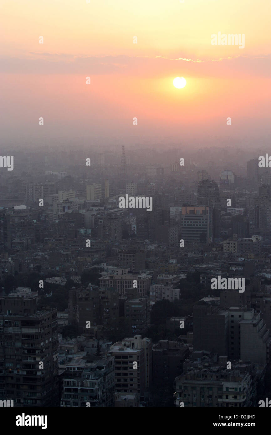 Cairo, Egypt, Cityscape at sunset Stock Photo - Alamy