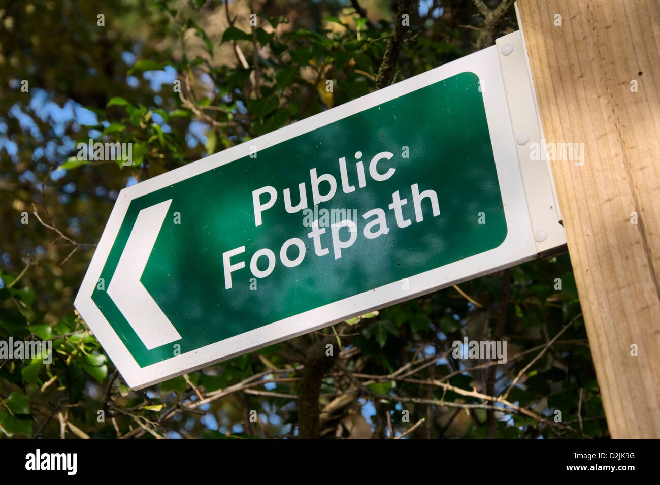Signpost indicating a Public Footpath Stock Photo - Alamy
