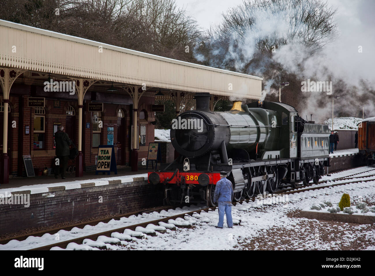 Steam locomotive GWR 280 number 3803 at Leicester North Station Stock ...