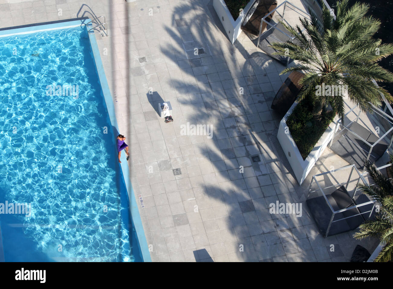 swimming pool in Miami, Florida. View from above Stock Photo - Alamy