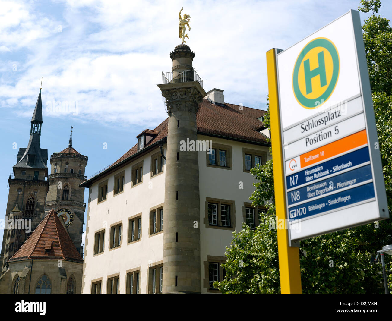 The collegiate church and Old Chancellery building on the Schiller ...