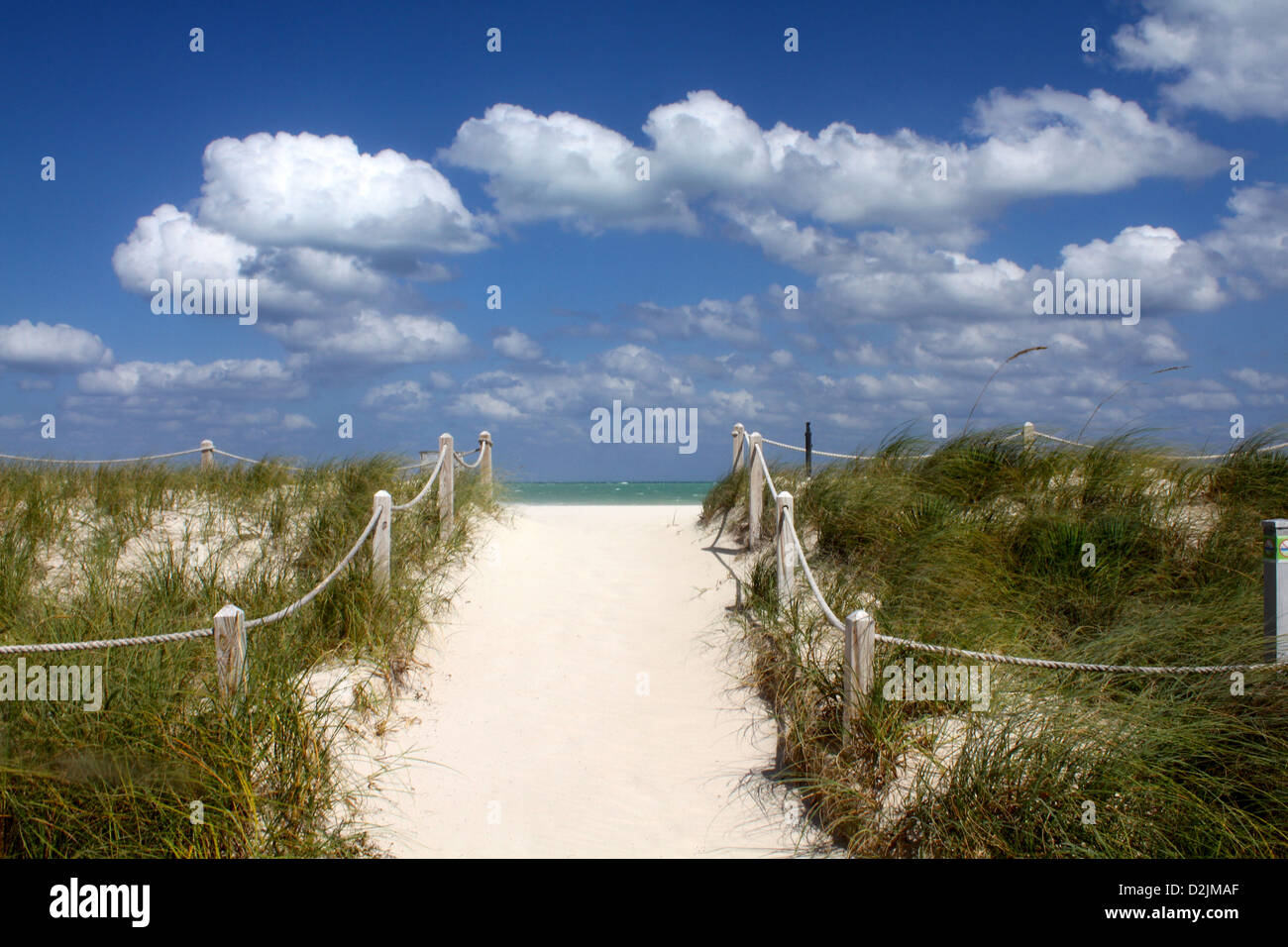 path to South Beach, Florida Stock Photo - Alamy