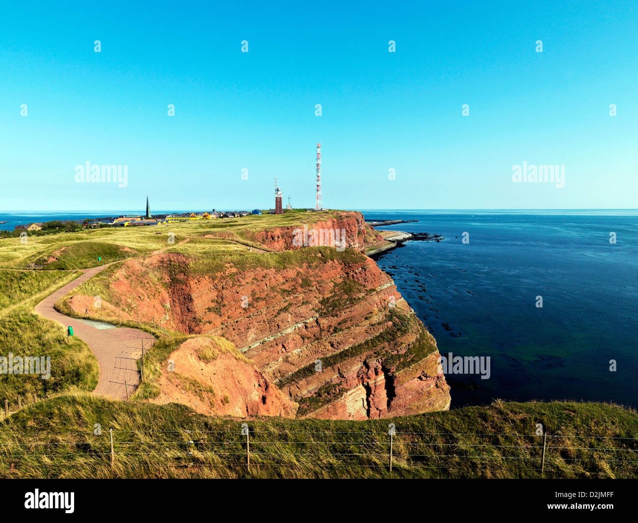 Helgoland, Germany, the cliffs on the west side of the island of ...