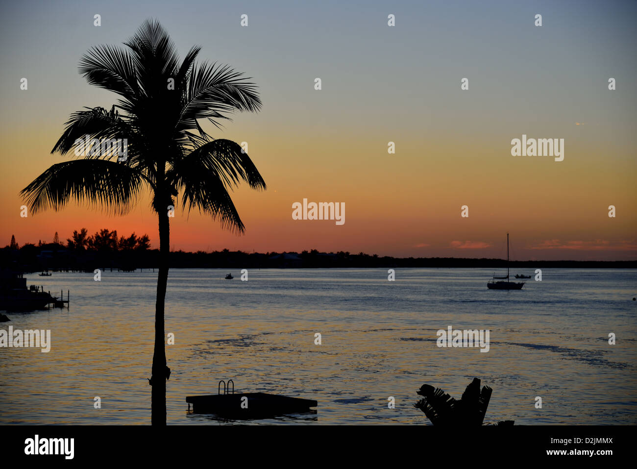 Colorful sunset at a beach resort. Florida, USA Stock Photo - Alamy